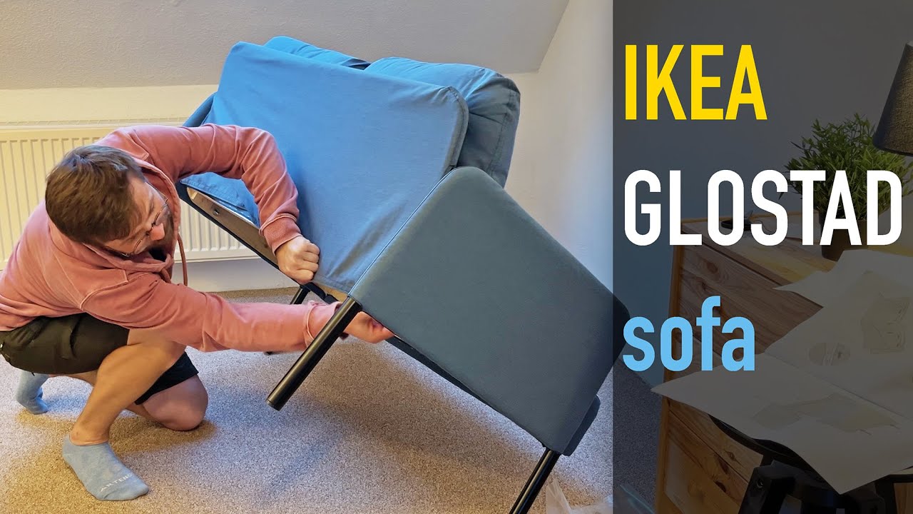 IKEA GLOSTAD sofa - Complete Step-by-Step Assembly Process - YouTube