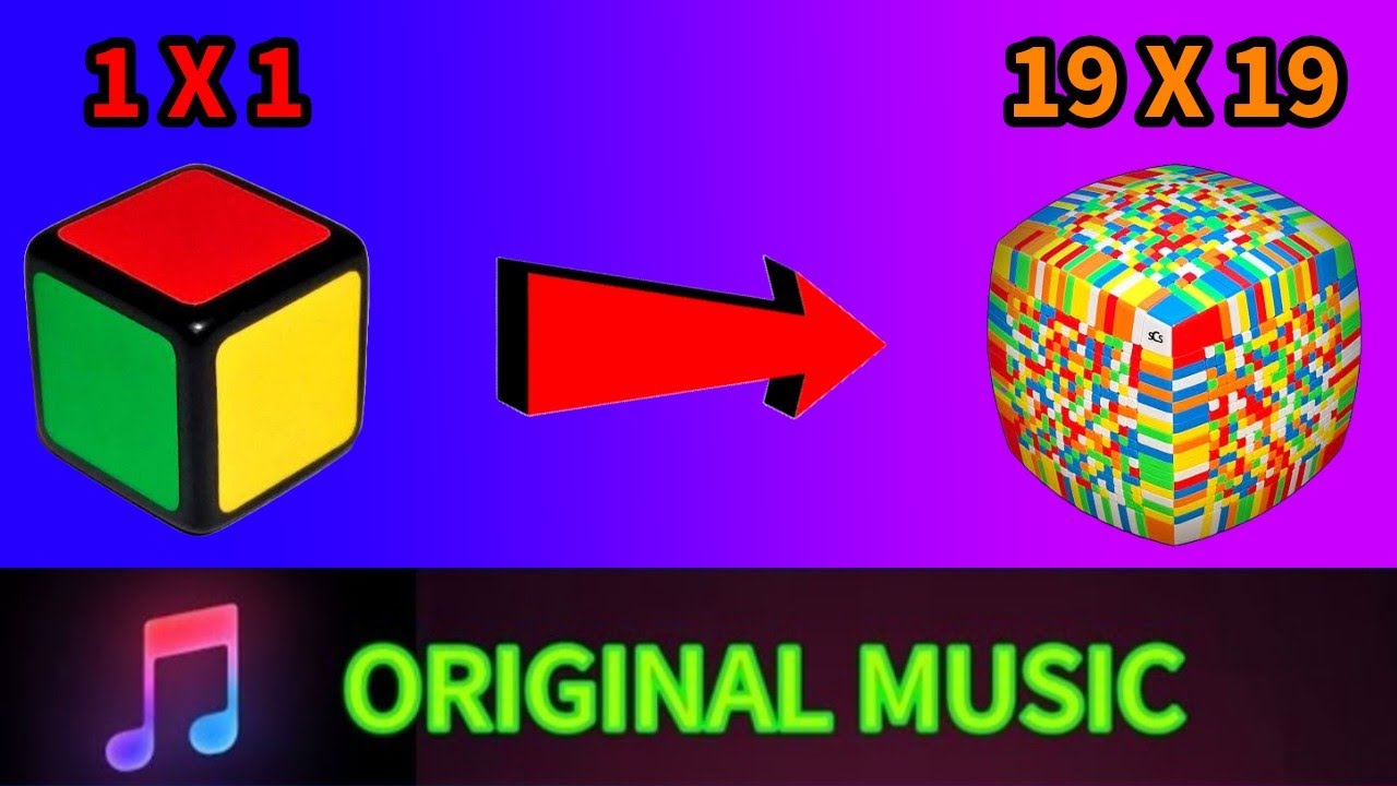 EVERY RUBIK'S‎ CUBE FROM 1x1‎ TO 19x19 - YouTube