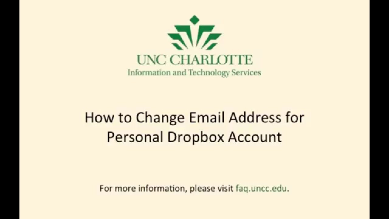 How to Change the Email Address Used with Dropbox - YouTube