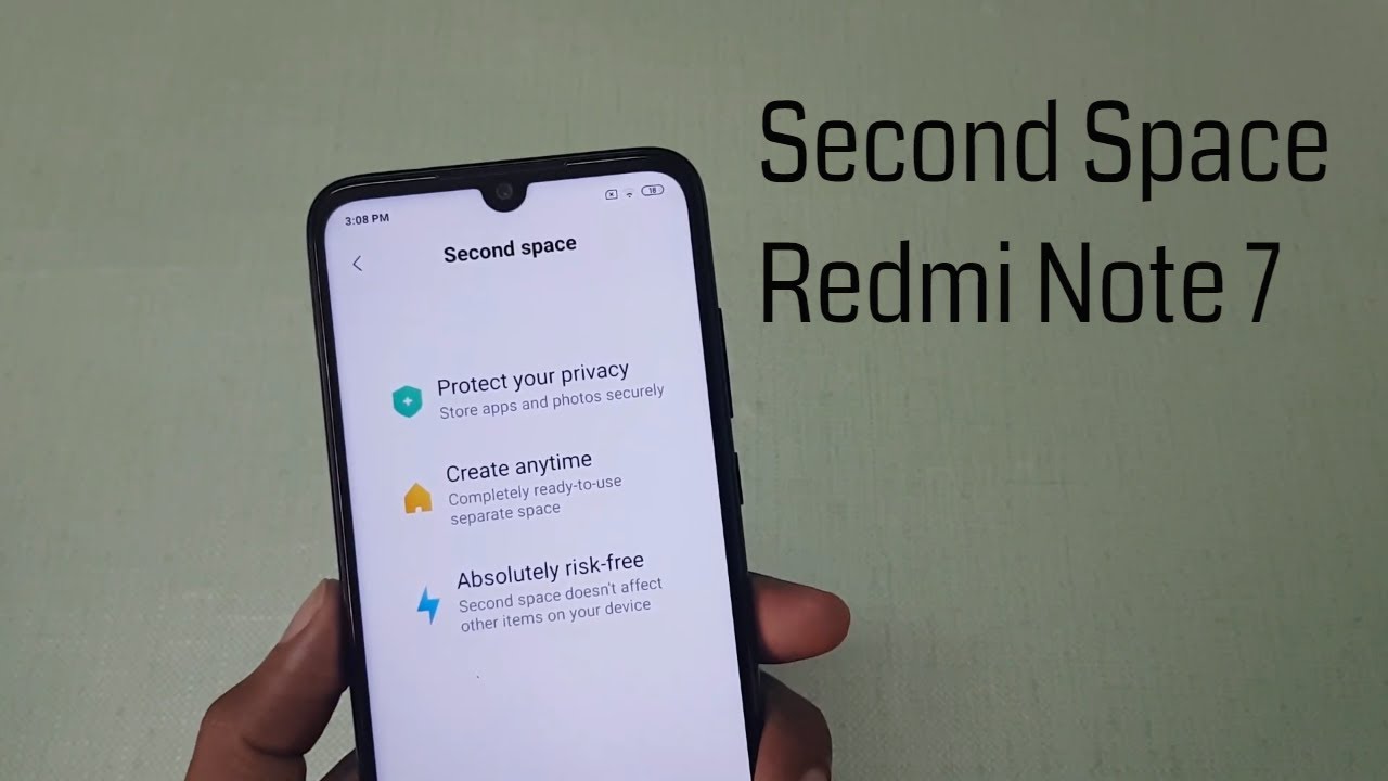 How to Use Second Space on Redmi Note 7 - YouTube