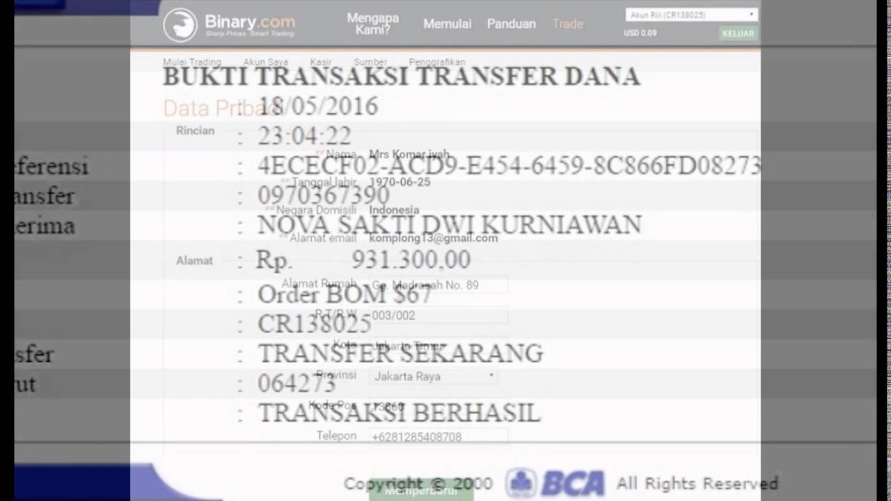 CONTOH TRANSFER - YouTube