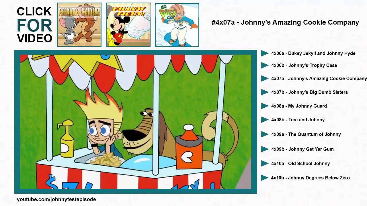 Johnny Test 4x7a Johnny's Amazing Cookie Company HD - YouTube