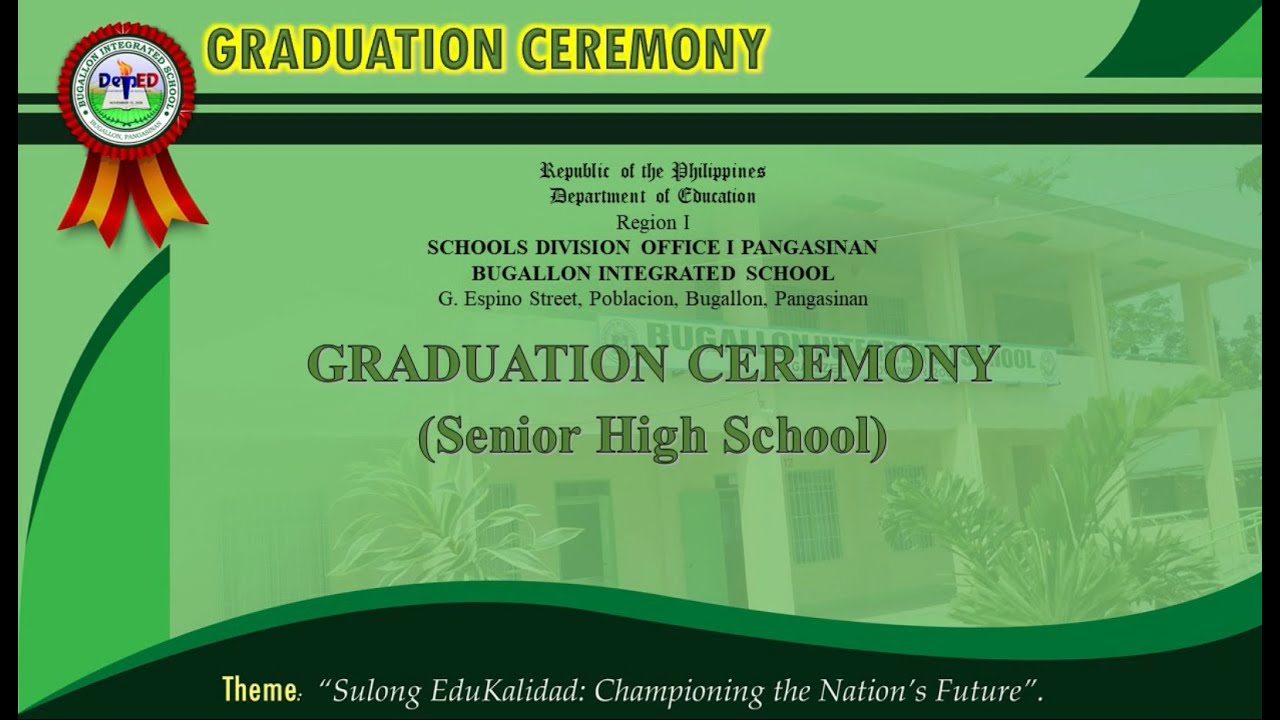 Bugallon Integrated School SHS Virtual Graduation 2020 - YouTube