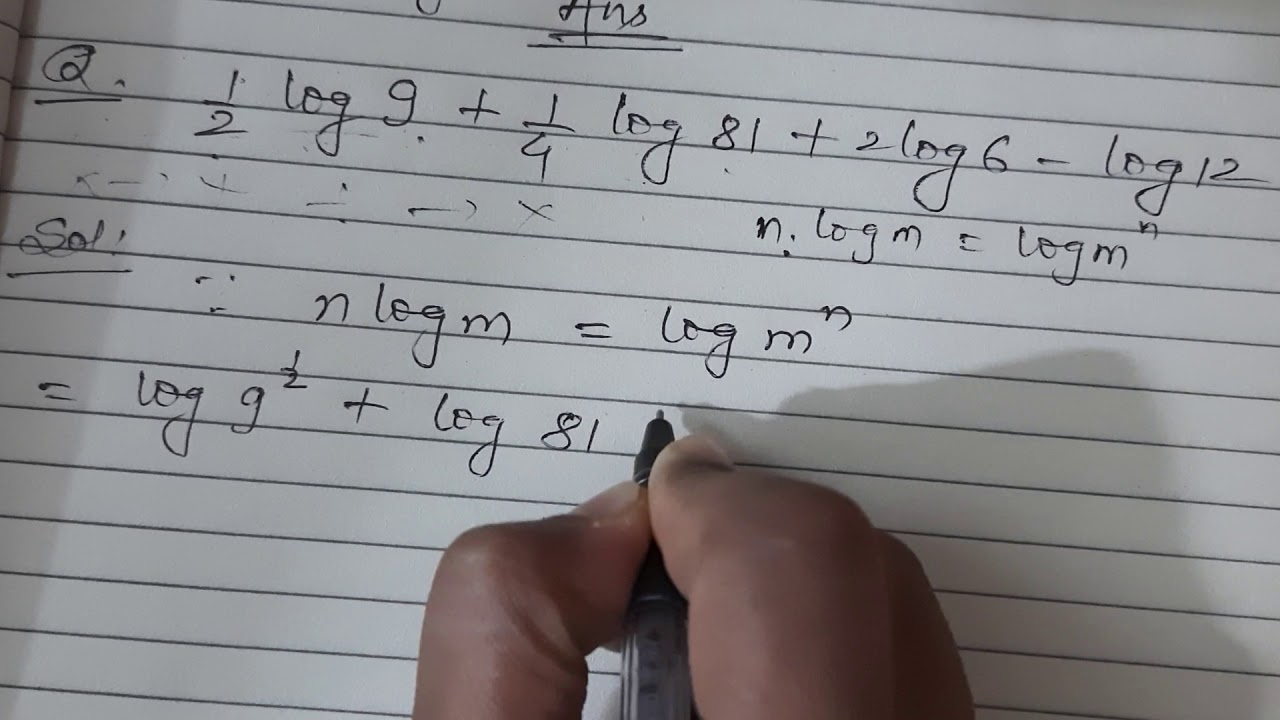 Questions on laws of logarithms 3 - YouTube