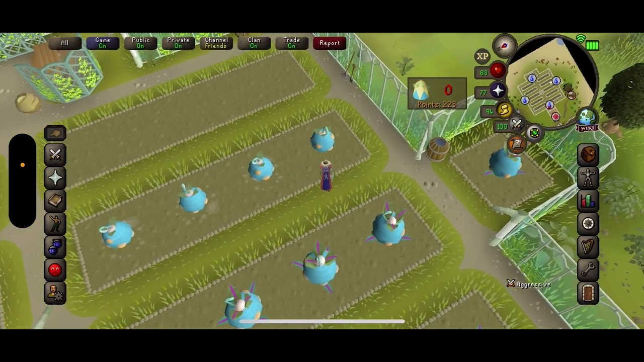 Osrs Tithe farm 25x4 method on mobile - YouTube