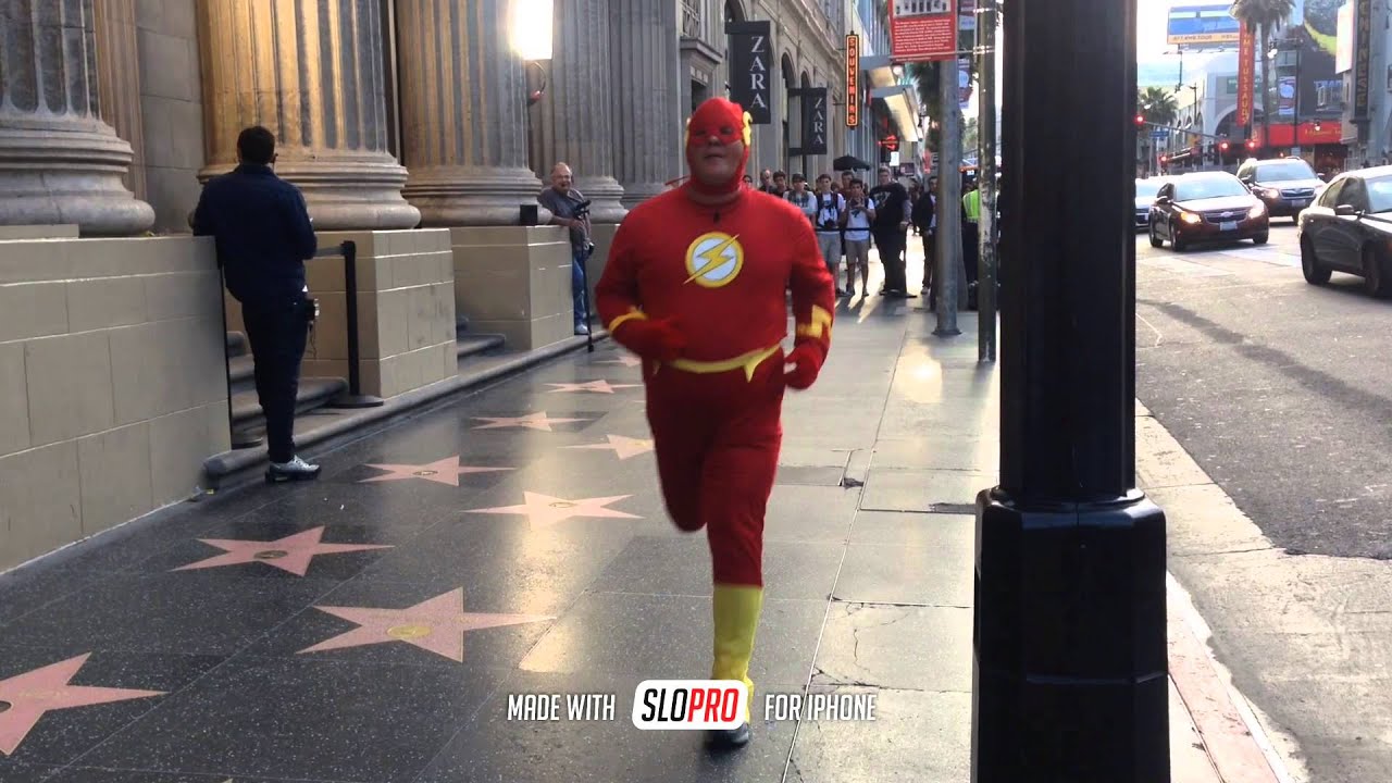 Overweight Flash Takes a Tumble (Slow Motion) - YouTube