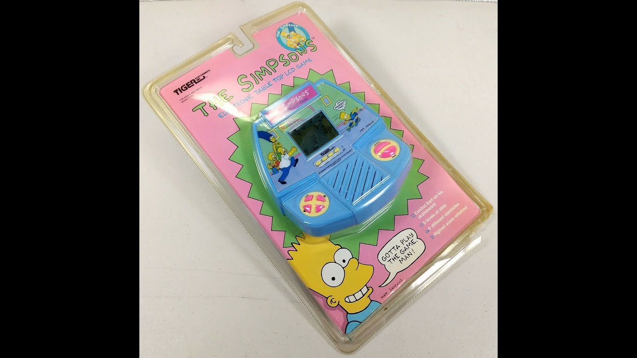 The Simpsons (1990) Tiger Electronics Tabletop Handheld LCD Game - YouTube