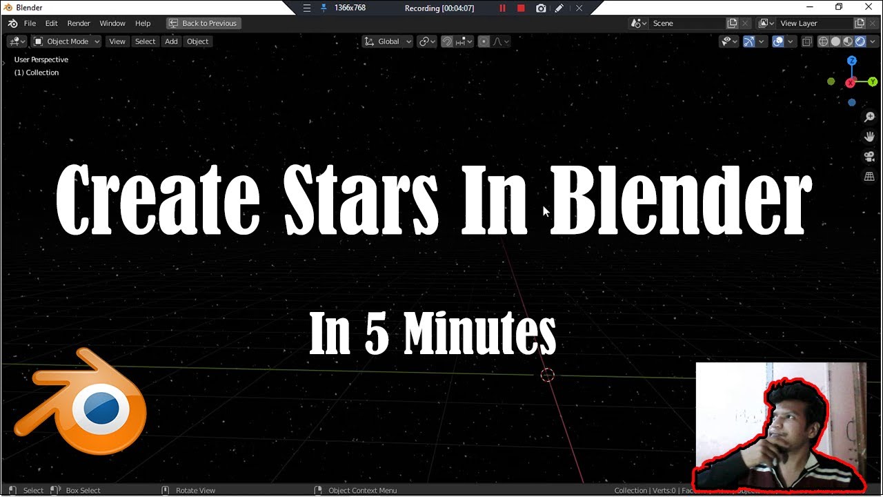 Create Space filled with Stars🌟 in 5 minutes (Blender Tutorial) Full HD ...