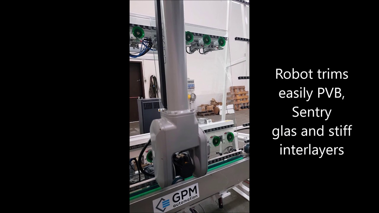 Automatic PVB trimming with robot - YouTube