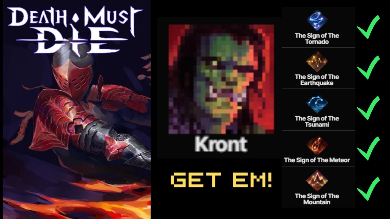 Death Must Die - Kront How to Unlock all Signs - YouTube