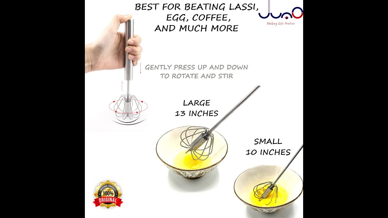 Semi-Automatic Egg Beater - Stirrer for Lassi, Eggs, Milk, Cream ...