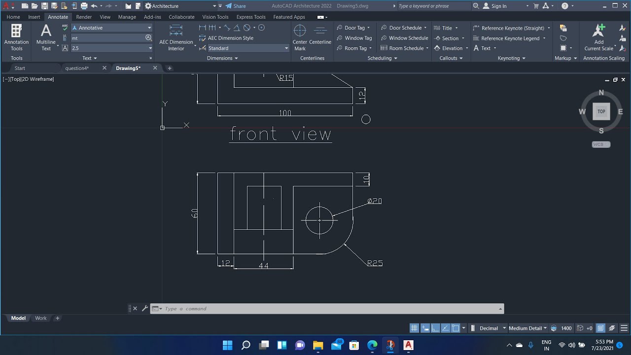 #howtogivedimensioninautocad How to give[dimension in autocad ] - YouTube