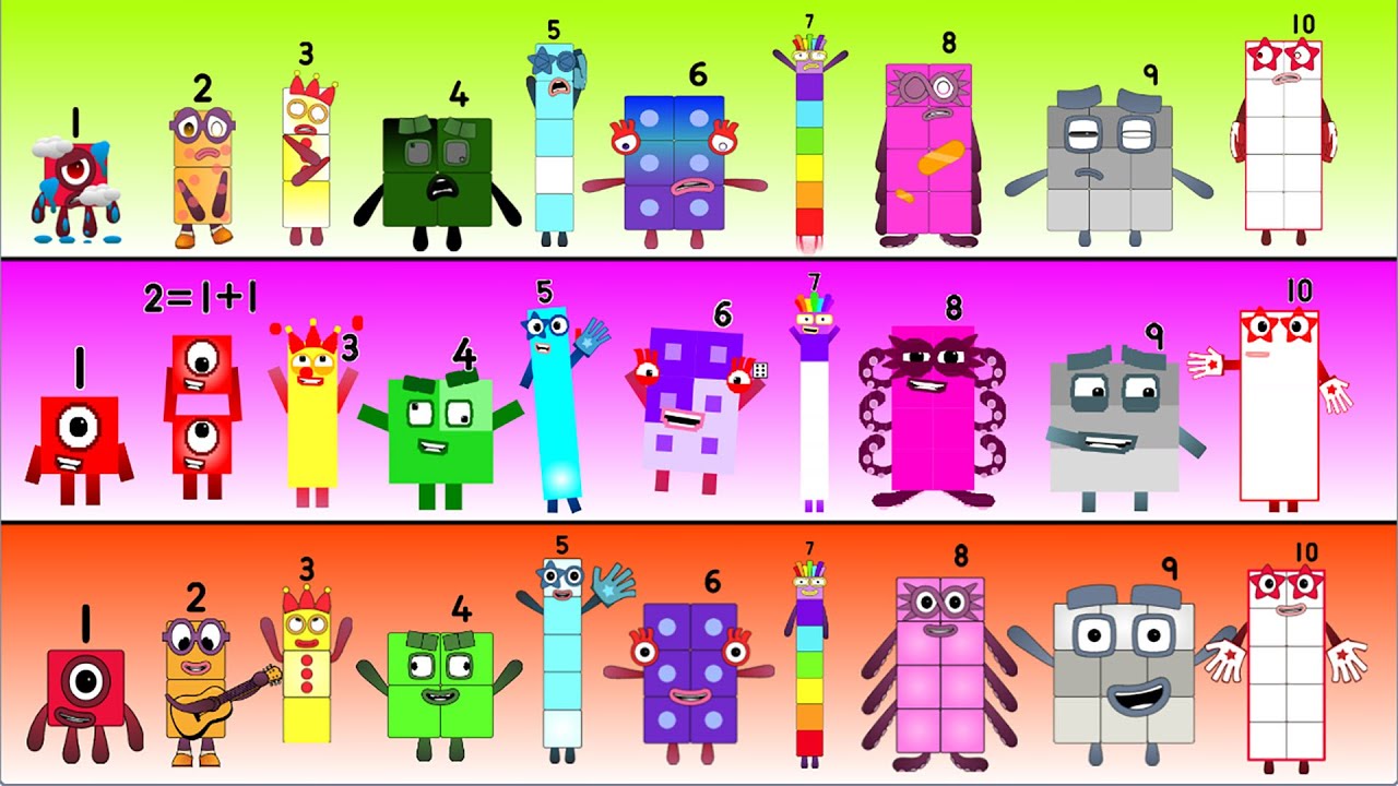 Jolly Numberblocks Band Retro (1-10) But Normal | Compilation ...