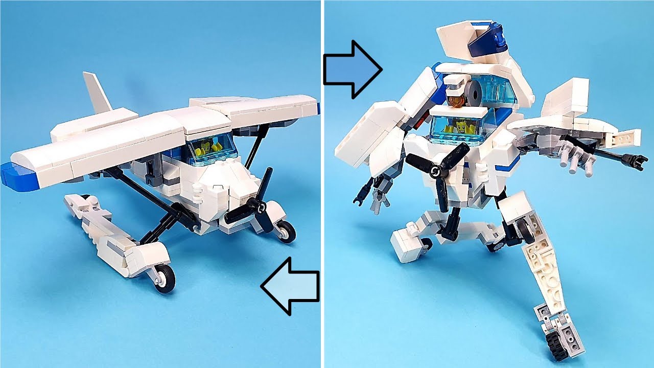 Transform into a lego airplane robot / 레고 비행기 로봇으로 변신 - YouTube