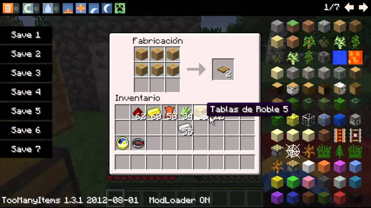 como crear todos los crafteos de minecraft 1.3.1 parte 2 - YouTube