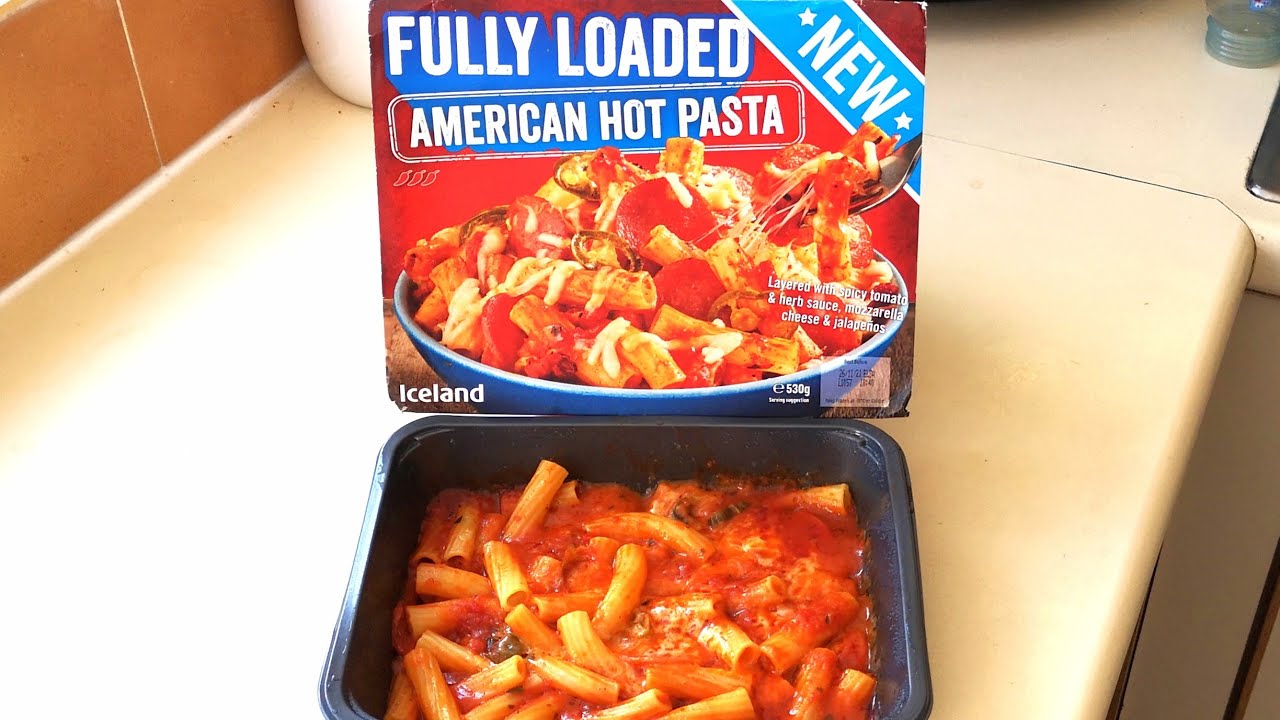 Fully Loaded American Hot Pasta |New | Iceland | Food Review - YouTube
