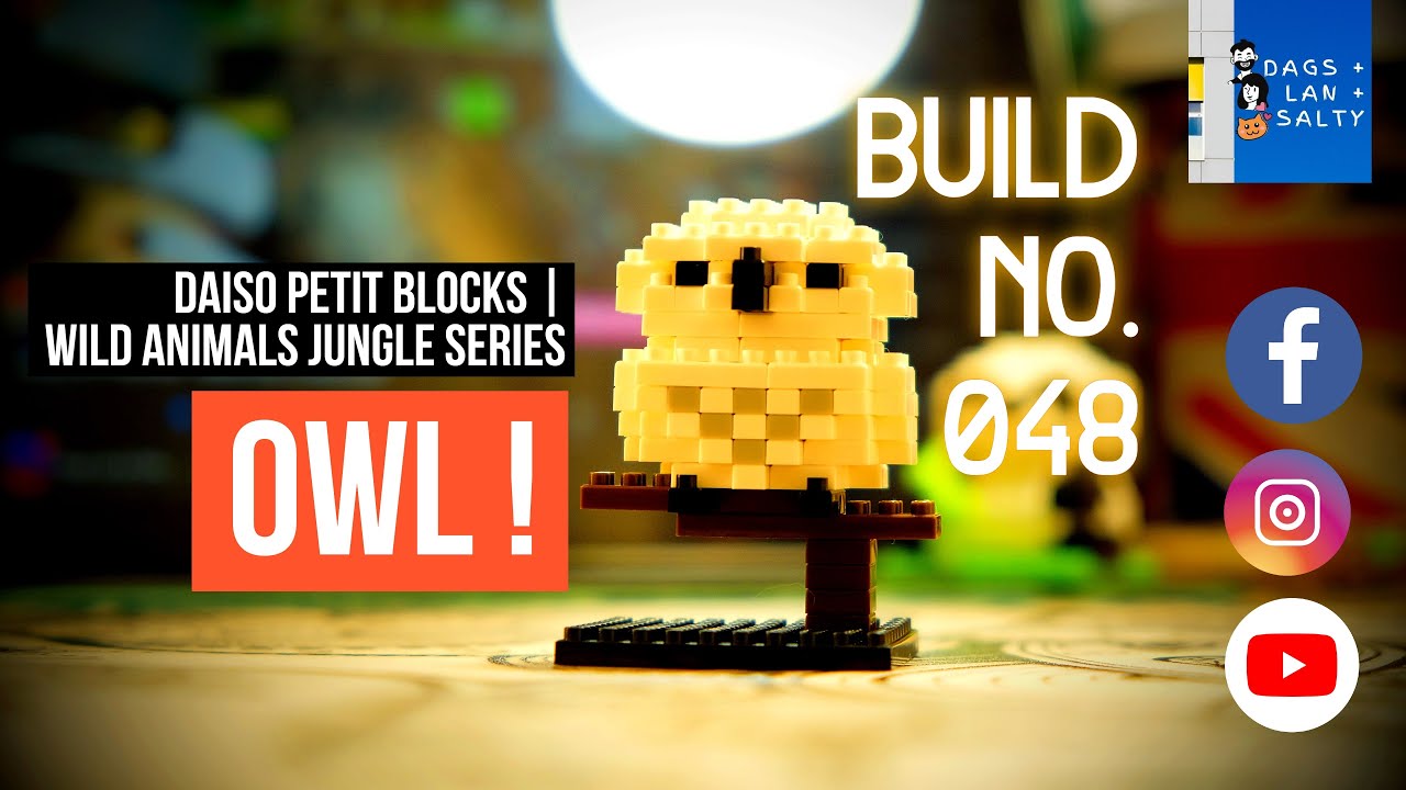 DAISO PETIT BLOCKS - OWL - YouTube