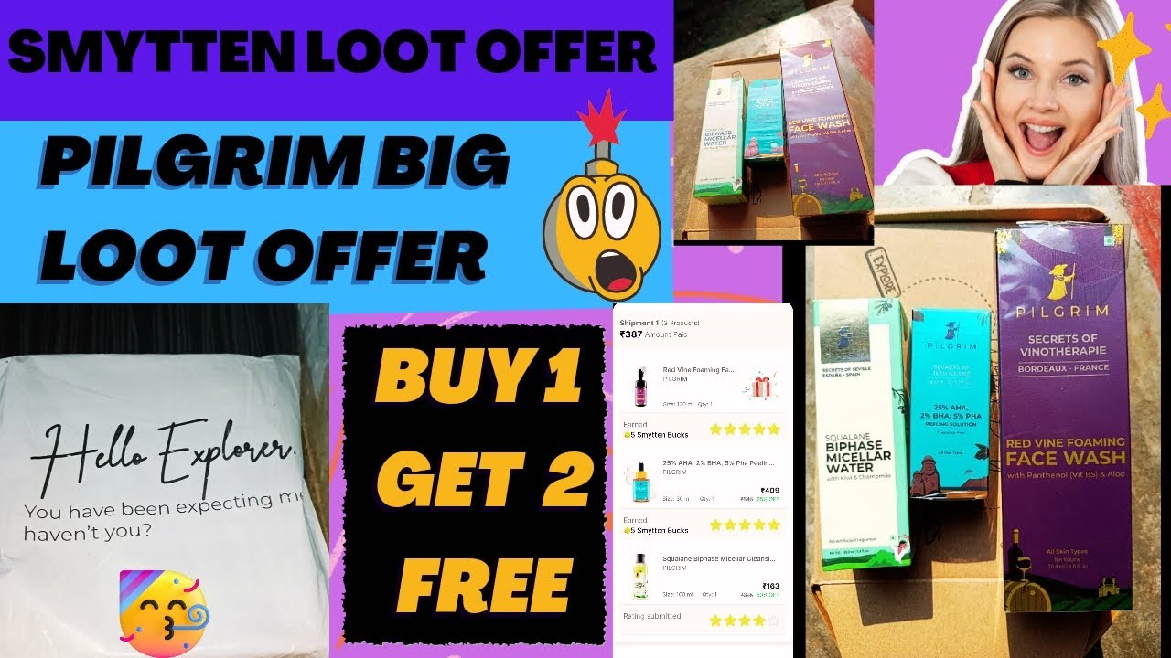 Smytten shop section pilgrim products review🔥// Buy 1get 2 free ...