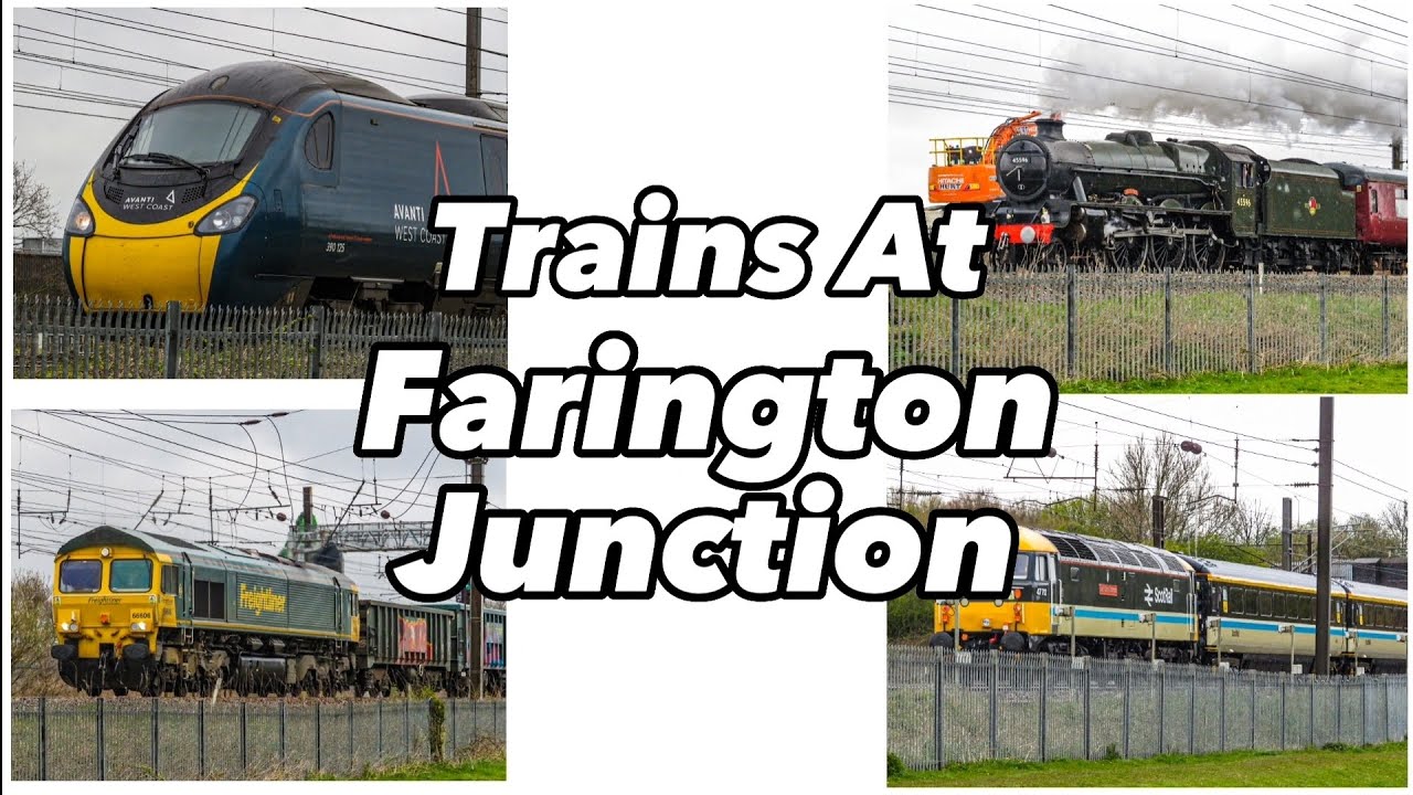 Trains At Farington Junction Including 47712+45596 - YouTube