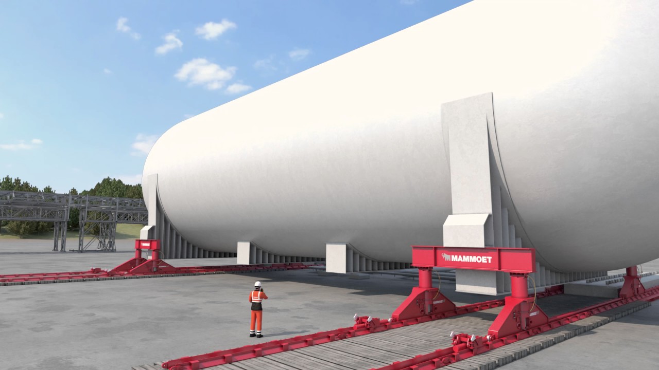 Mammoet Heavy Skidding System - Bullet Skidding - YouTube