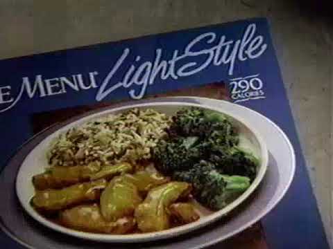 Le Menu Light Style Frozen Dinner (1986) Television Commercial - YouTube