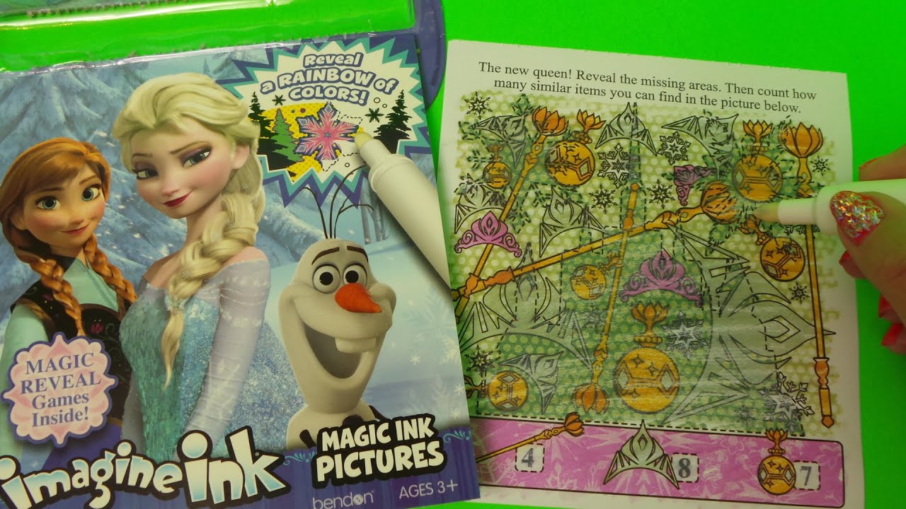 Disney Frozen Imagine Ink Rainbow Color Pen Art Book with Surprise ...