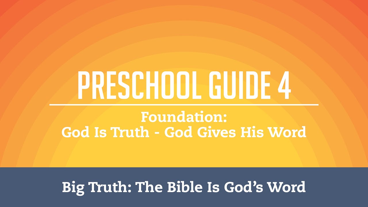 Preschool - Guide 4 - The Bible Is God’s Word - YouTube