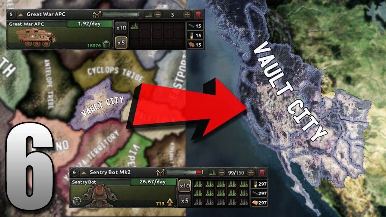 POWER ARMOUR VS TANKS [6] Old World Blues Mod - Hearts of Iron IV - YouTube