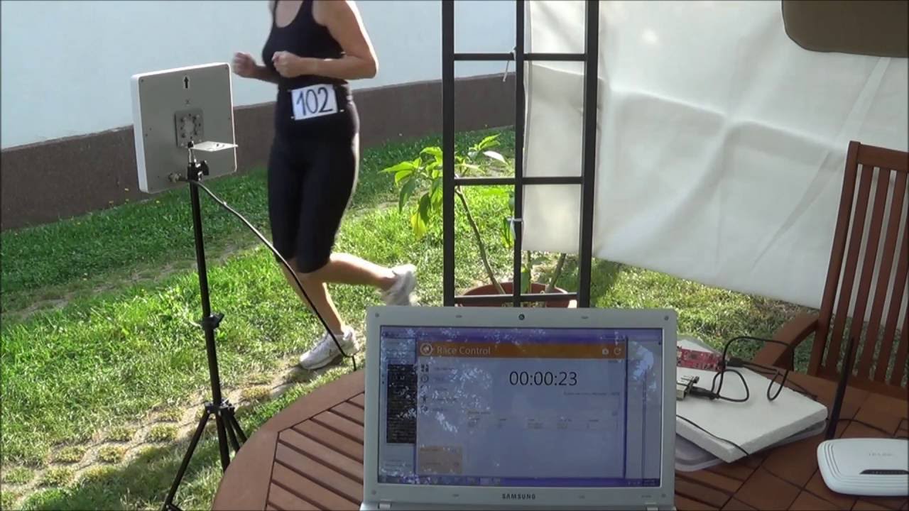 Race timing system study - outdoor test track - YouTube