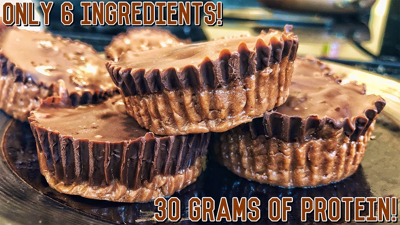 High Protein Peanut Butter Cups | Healthy Bodybuilding Recipe - YouTube