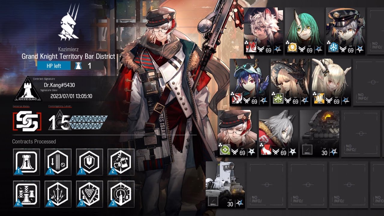 [Arknights] CC11 Daily 9 - Max Risk 15 - Grand Knight Territory Bar ...