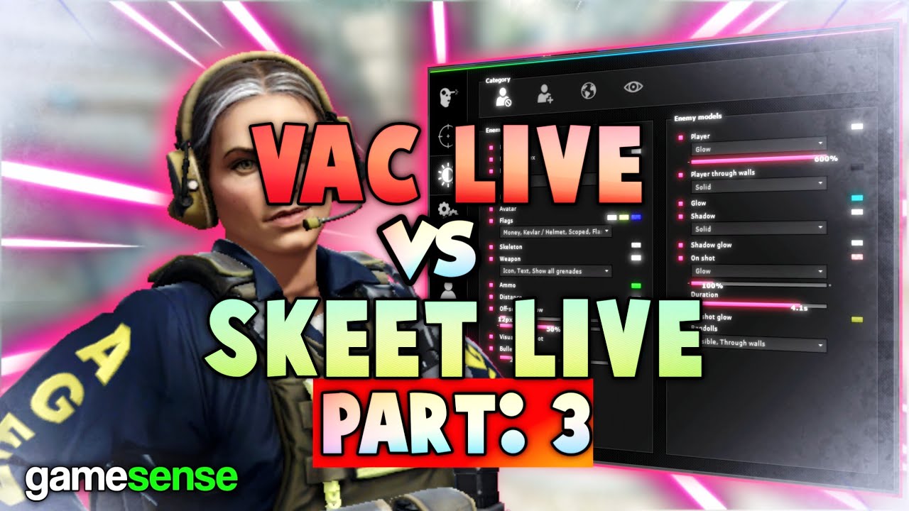 CS2: PREMIER HvH WITH GAMESENSE/SKEET.CC | PT:- 3 | PRIME MM HvH VAC 3. ...