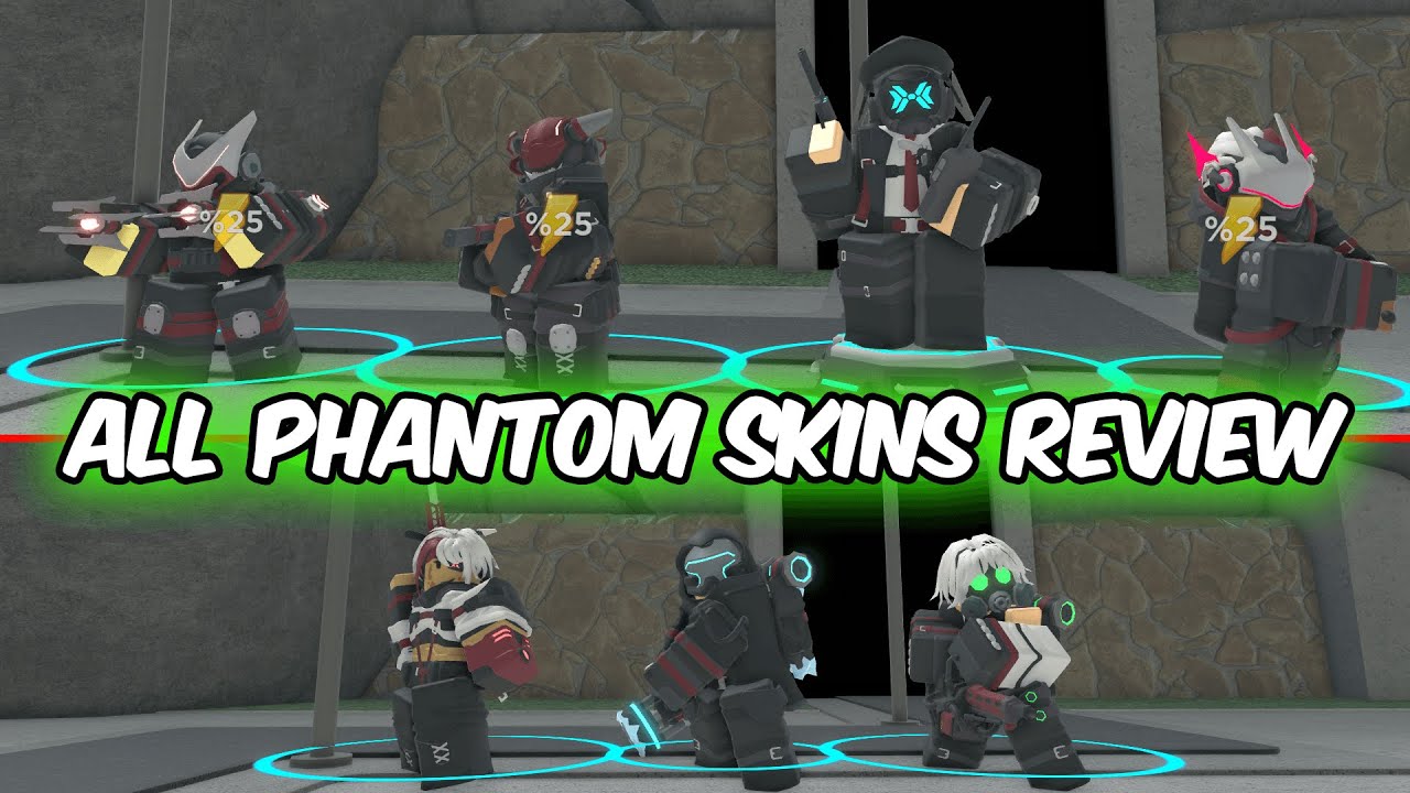 ALL PHANTOM SKINS REVIEW + NEW ANIMATIONS | Tower Defense Simulator ...