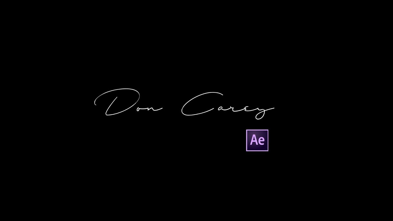 signature logo animation after effects - YouTube