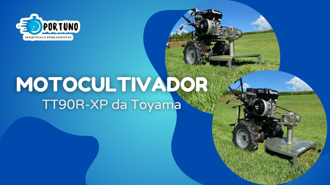 Motocultivador TT90R-XP da Toyama - Uso de roçadeira frontal ...