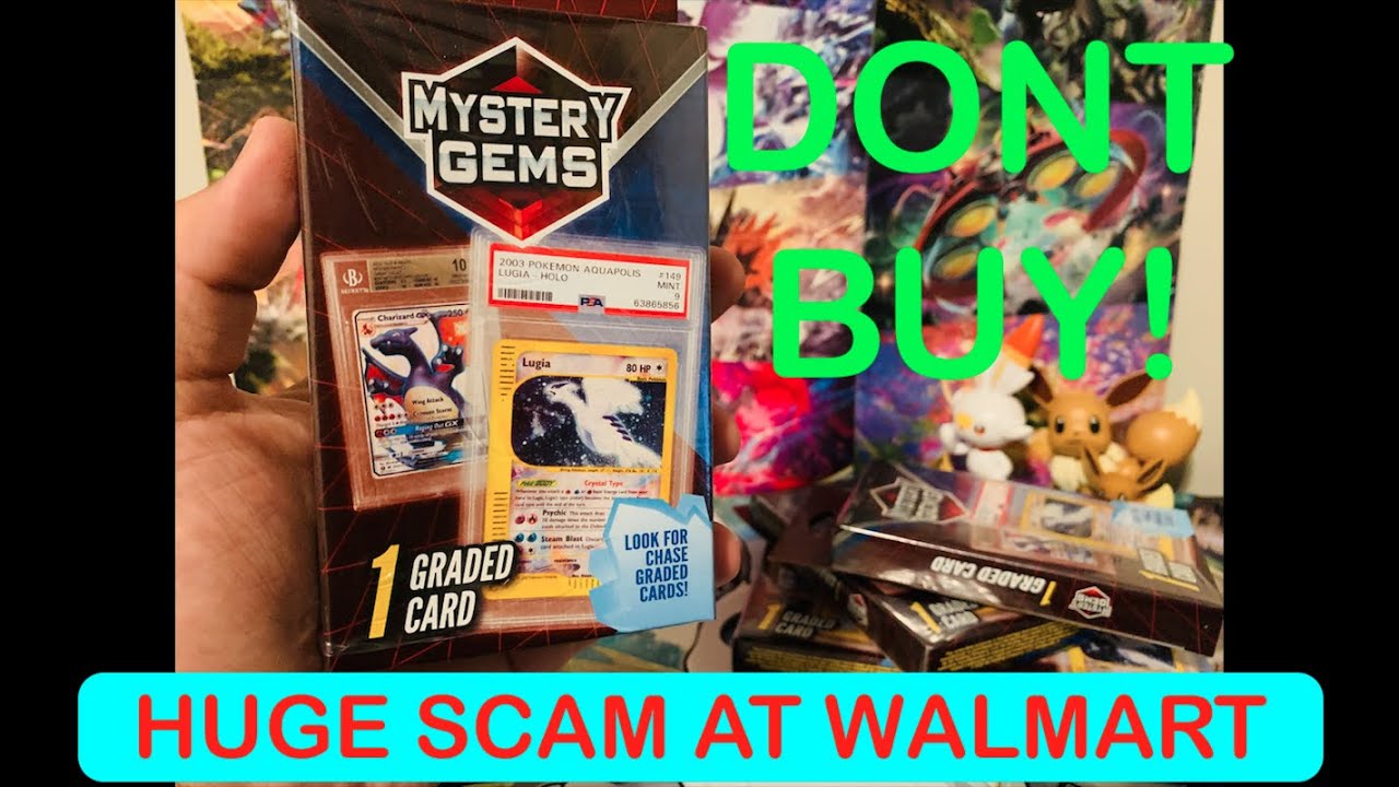 HUGE Pokemon SCAM at Walmart EXPOSED! Mystery Gem Graded Cards - YouTube