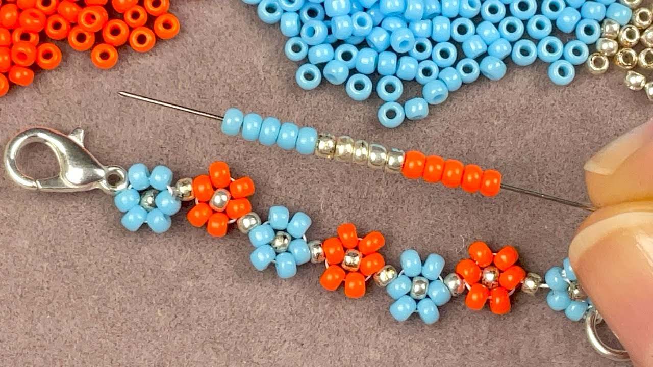 Easy Daisy Chain Bracelets Tutorial: Simple Beaded Daisy Bracelet ...