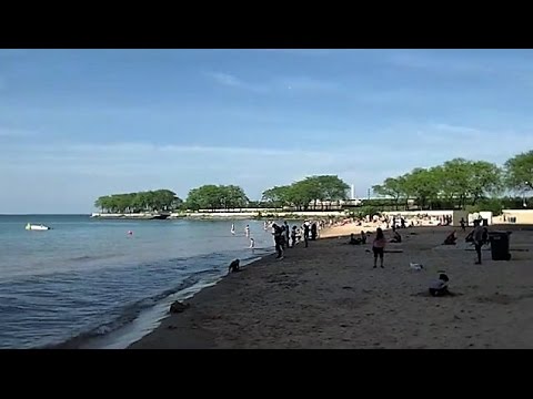 Ohio Street Beach at Chicago Lakefront (May 28, 2016) - YouTube