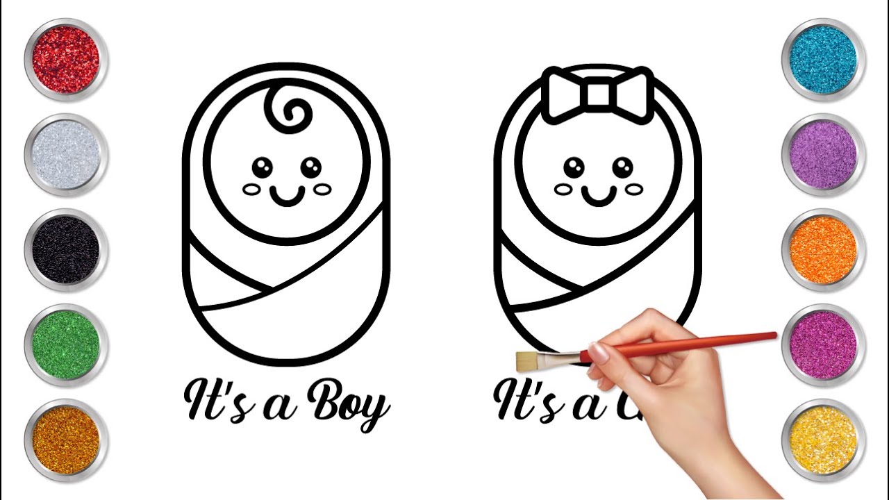 How To Draw babies Step By Step🍼👶| Easy Drawing Tutorial For Kids # ...