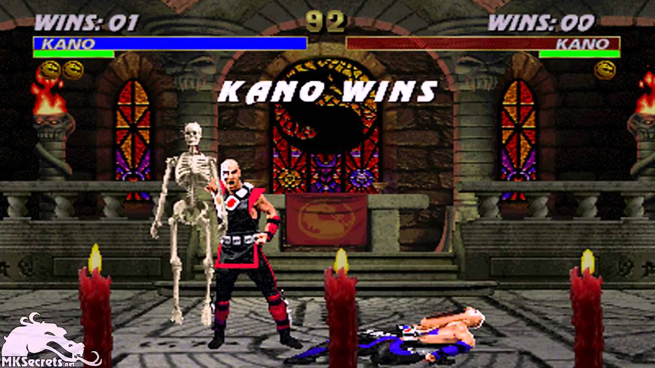 Mortal Kombat 3 Kano Fatality - Skeleton Pull - YouTube
