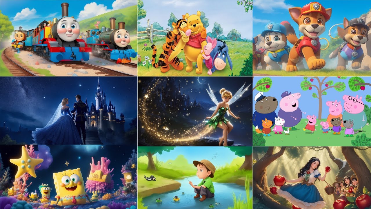 Cartoon Stories 1 HOUR (Thomas the train, winnie the pooh , paw patrol ...