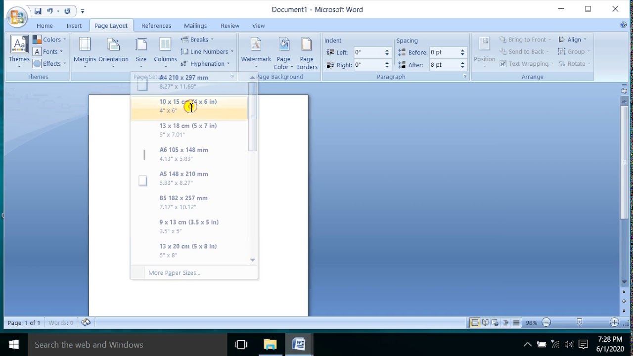How To Use 4x6 Page Size In Microsoft Word YouTube how-to-use-4x6-page-size-in-microsoft-word-youtube