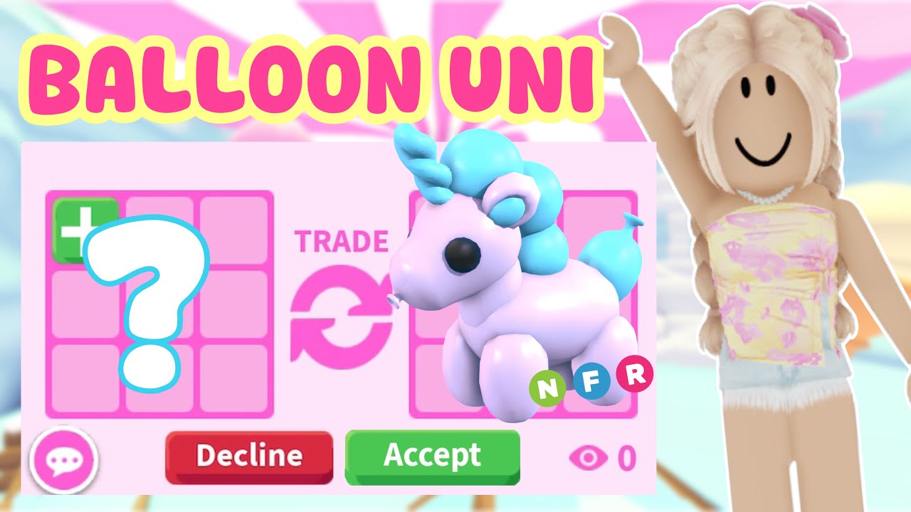 Trade for a NEON BALLOON UNICORN in Adopt Me!? - YouTube