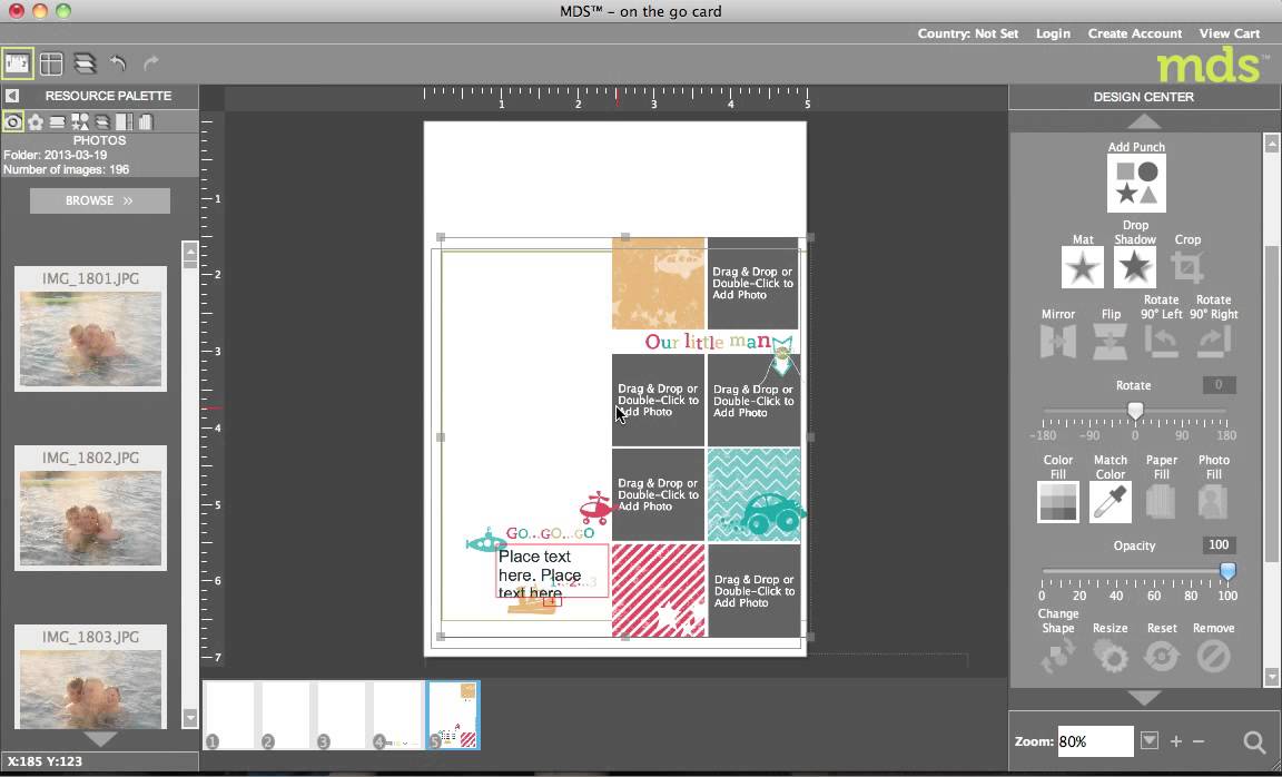 Using scrapbook templates on a card - YouTube