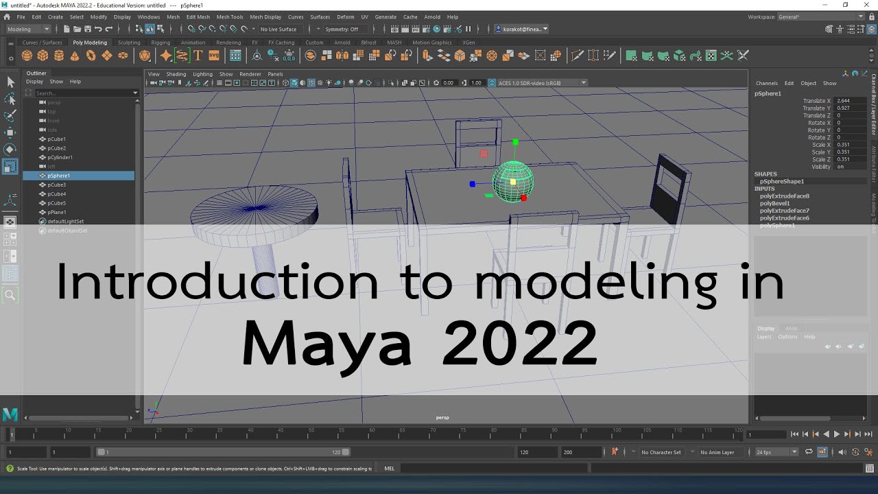 Introduction to modeing in Maya 2022 - YouTube