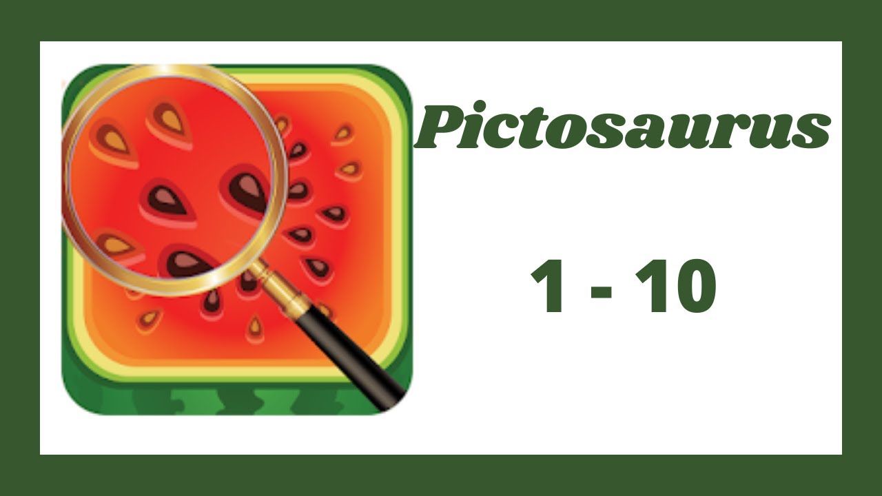 Pictosaurus Level 1 - 10 Answers - YouTube