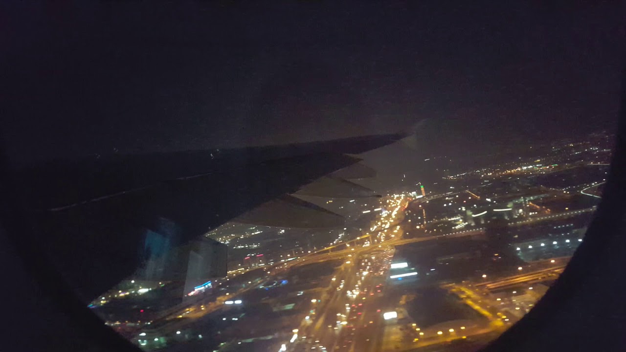 Dubai Night Takeoff - Emirates Ek 500 - July 6th - 7th, 2017 - YouTube