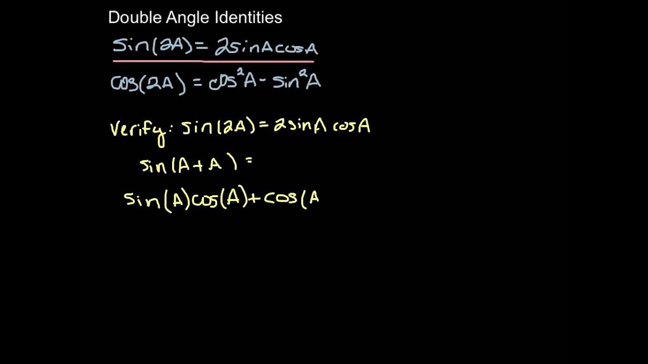 Precalculus Double Angles - YouTube