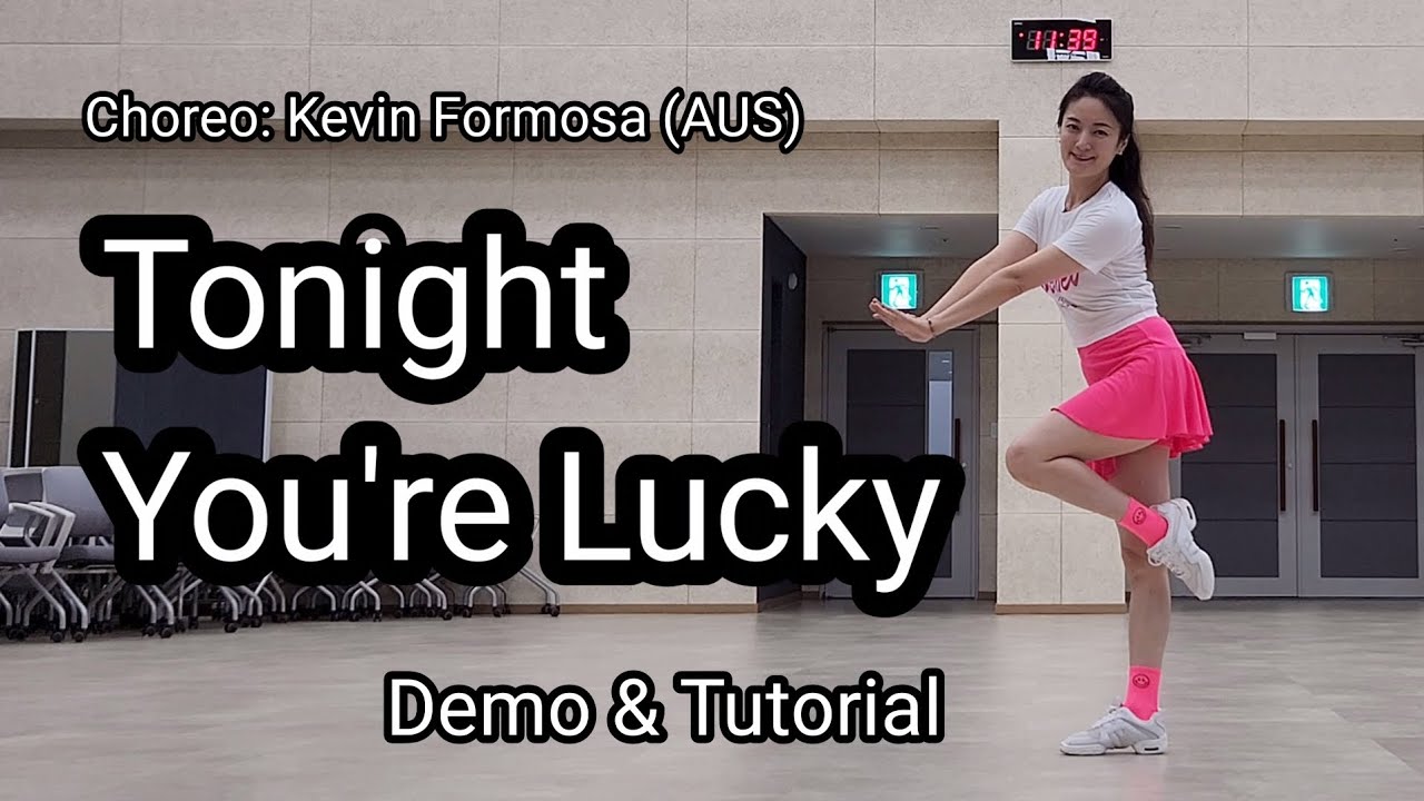 Tonight You're Lucky (Improver) Linedance Demo & Tutorial - YouTube