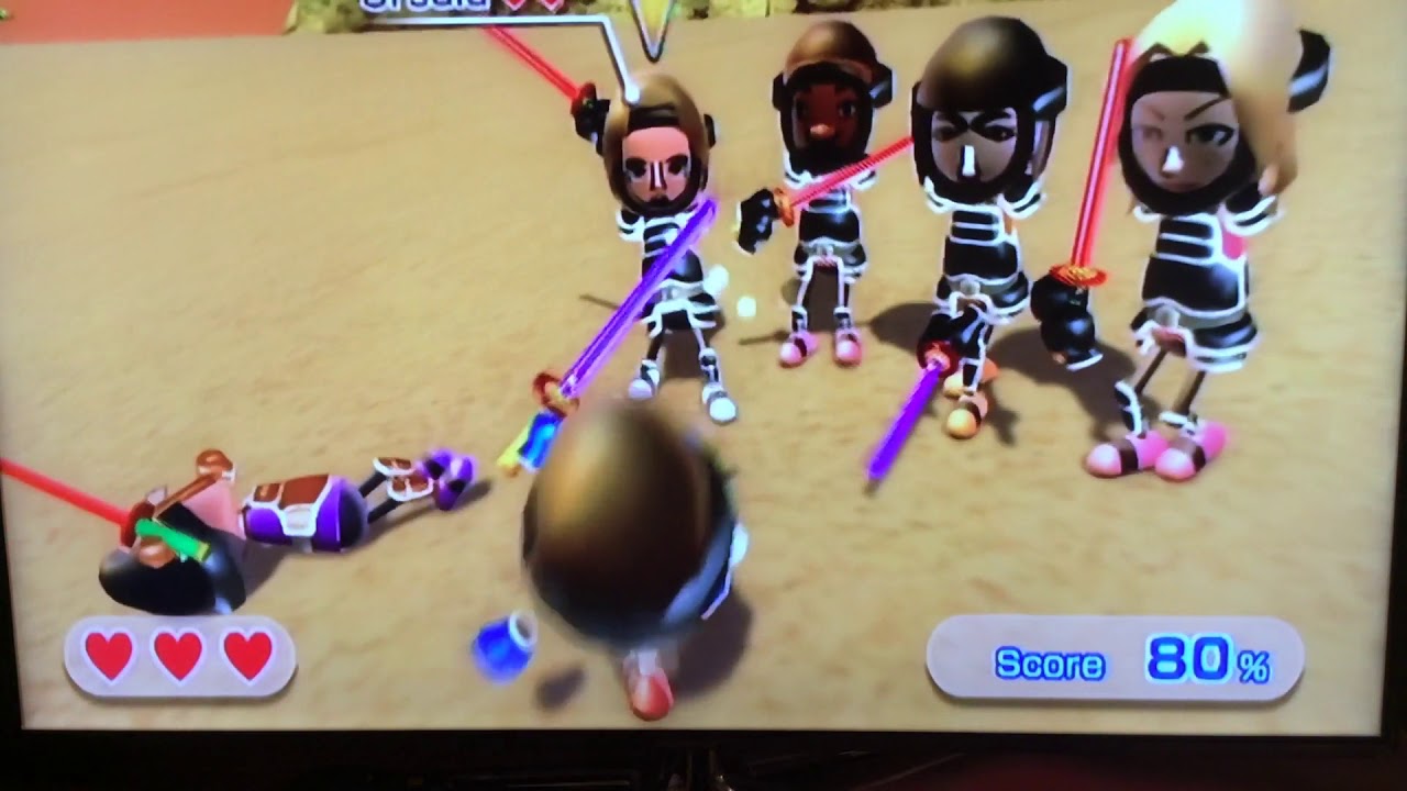Wii sports resort sword play show down - YouTube